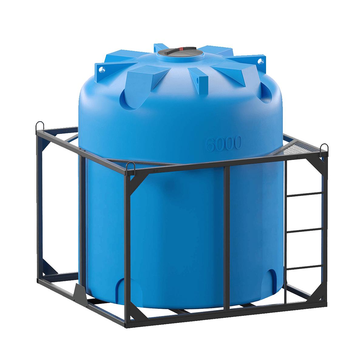 Емкость в обрешетке VTR 6000 (синяя), для перевозки питьевой воды ...
